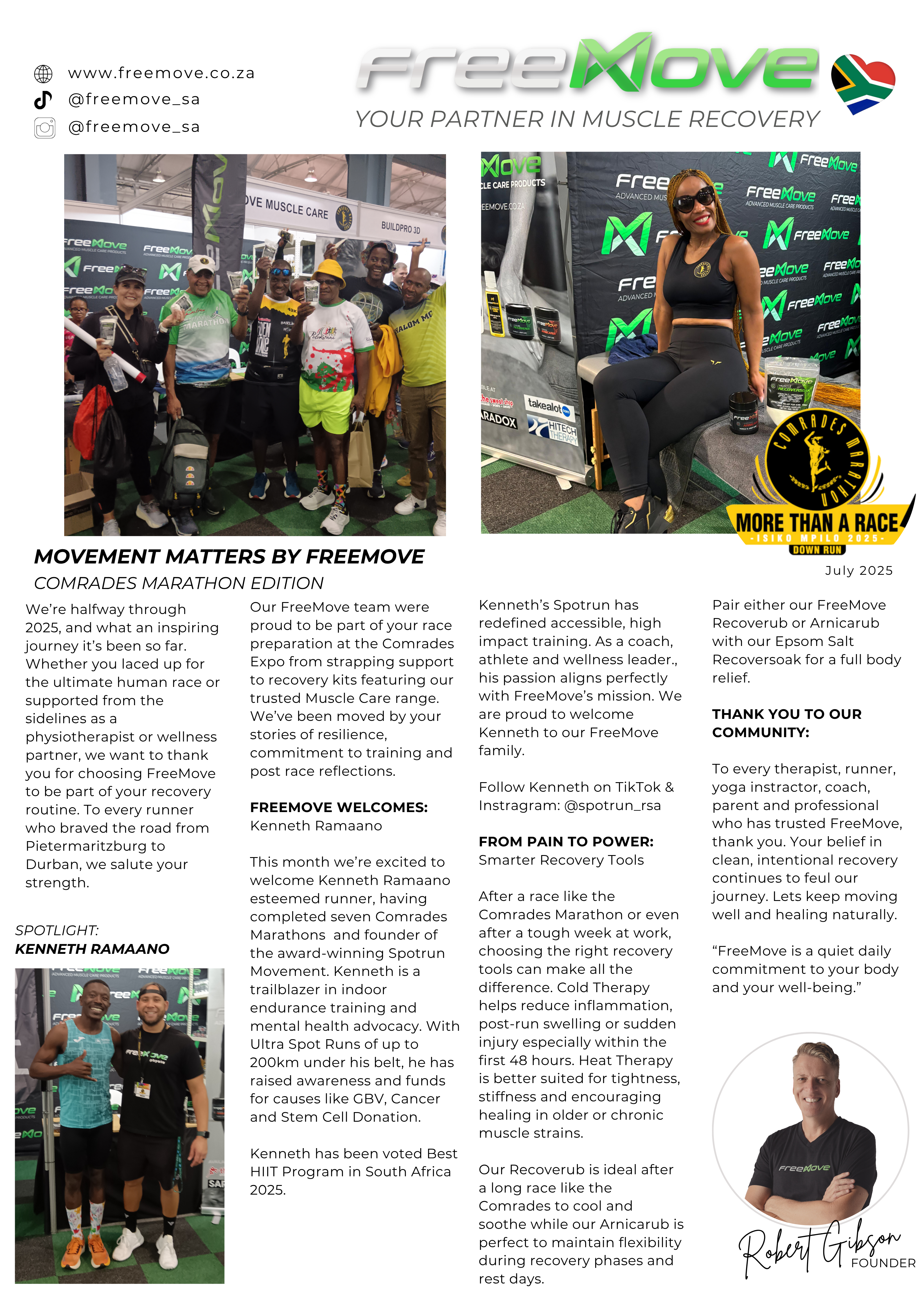 FreeMove at Comrades Marathon 2025: Recovery Tools & Inspiration ...