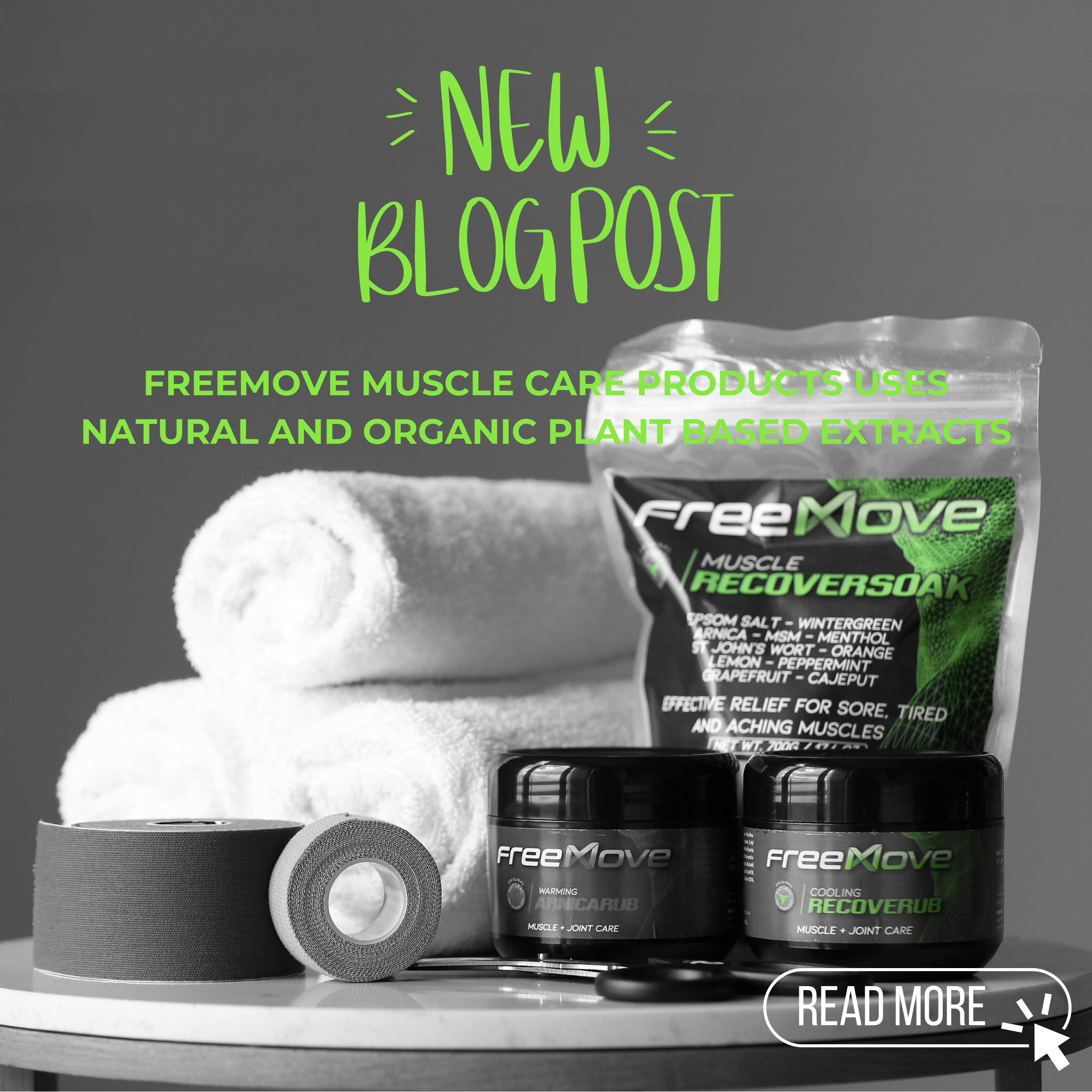 Freemove Muscle Care uses Natural and Organic Plant Based Extracts